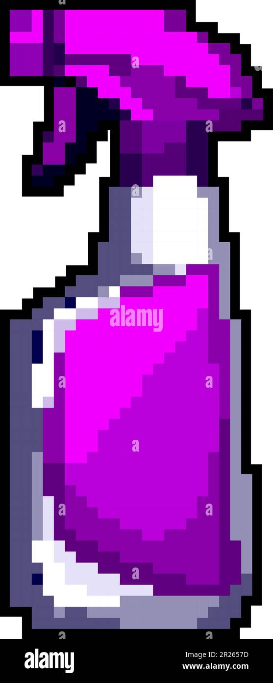 household bathroom cleaner game pixel art vector illustration Stock ...