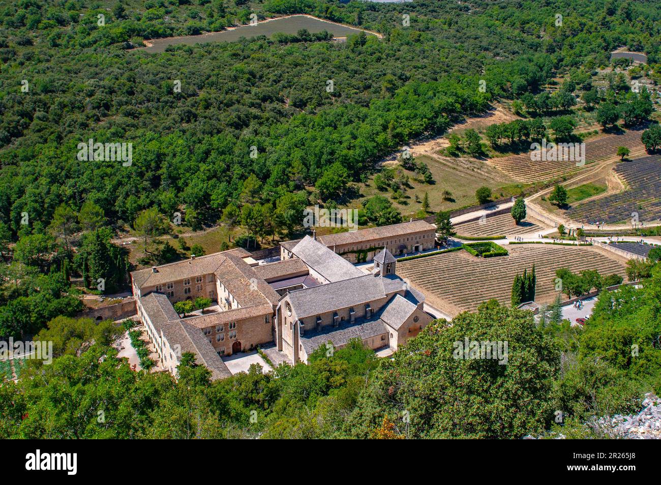 aerial of senanque cloister in France, Europe Stock Photo - Alamy