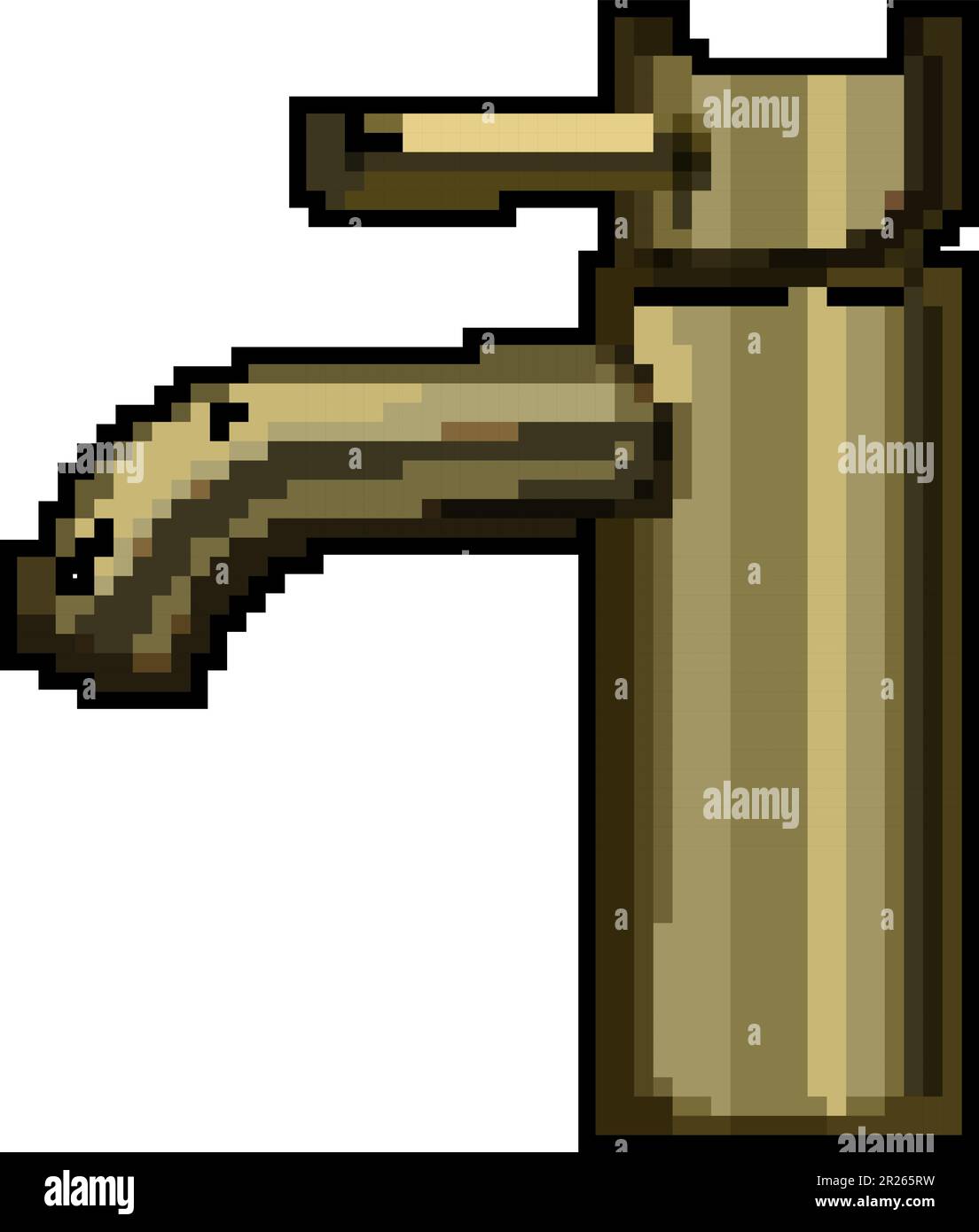 house bathroom faucet game pixel art vector illustration Stock Vector ...