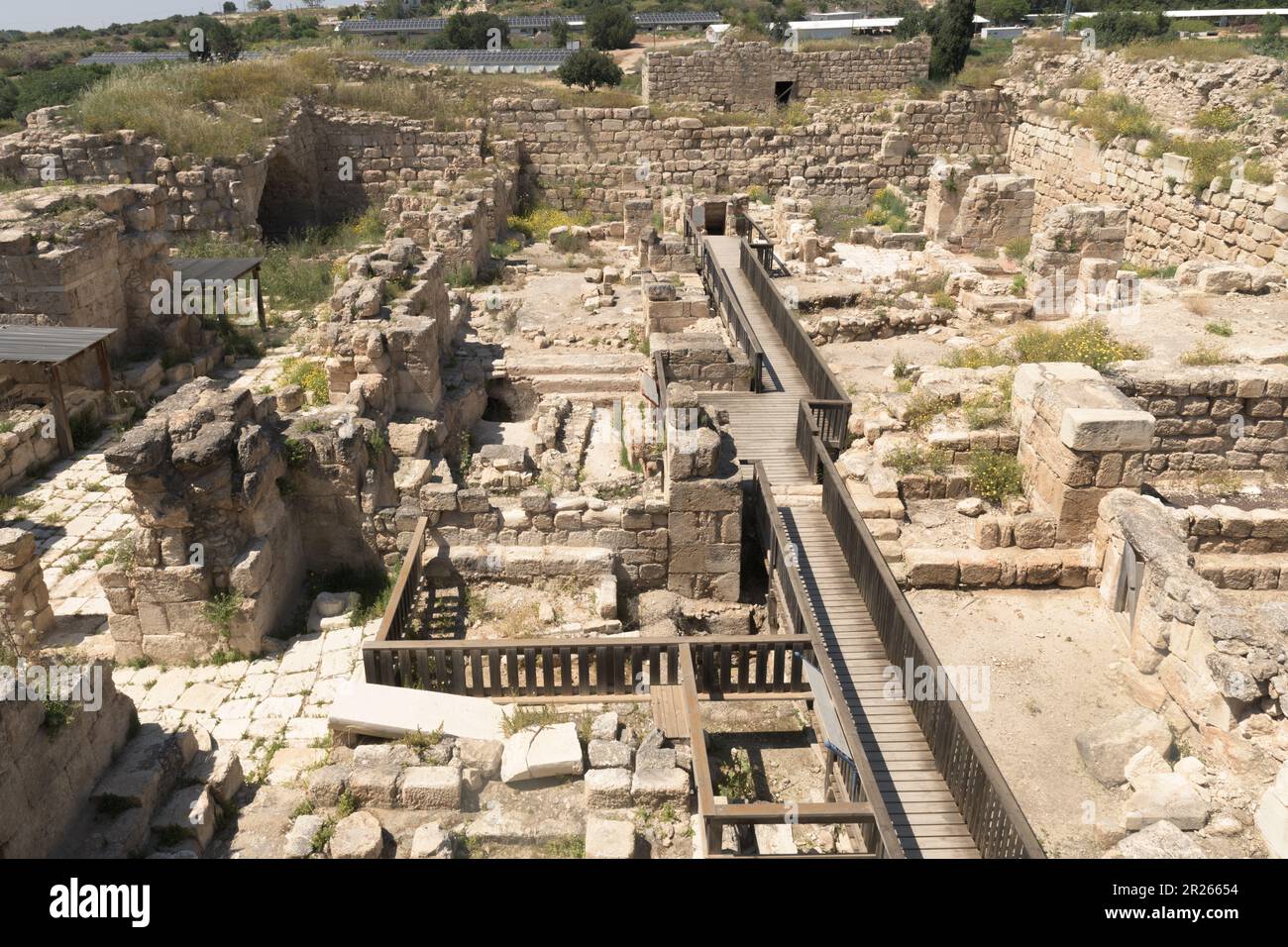 Ruins of ancient buildings in the National Park of Beit Guvrin, Israel ...