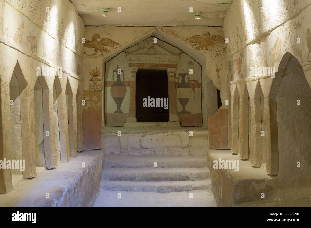 Ancient burial cave of the Sidonian near the Maresha city in Beit ...