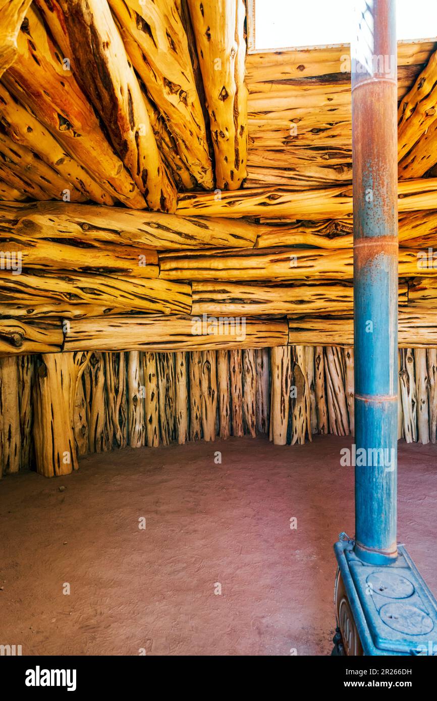 Interior Of Traditional Navajo Hogan Home Navajo Tribal Park Monument