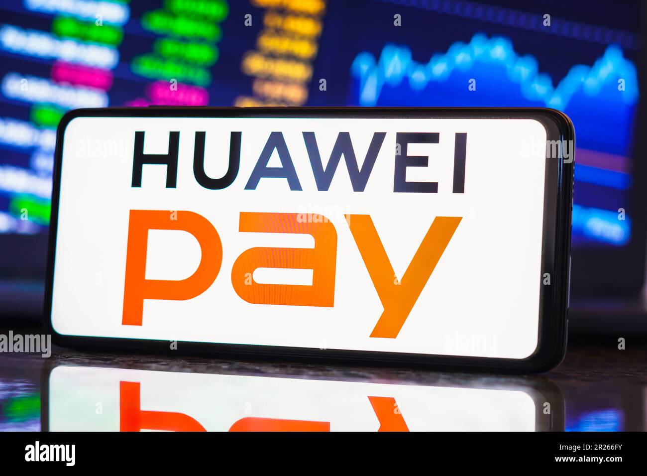 In this photo illustration, the Huawei Pay logo is displayed on a ...
