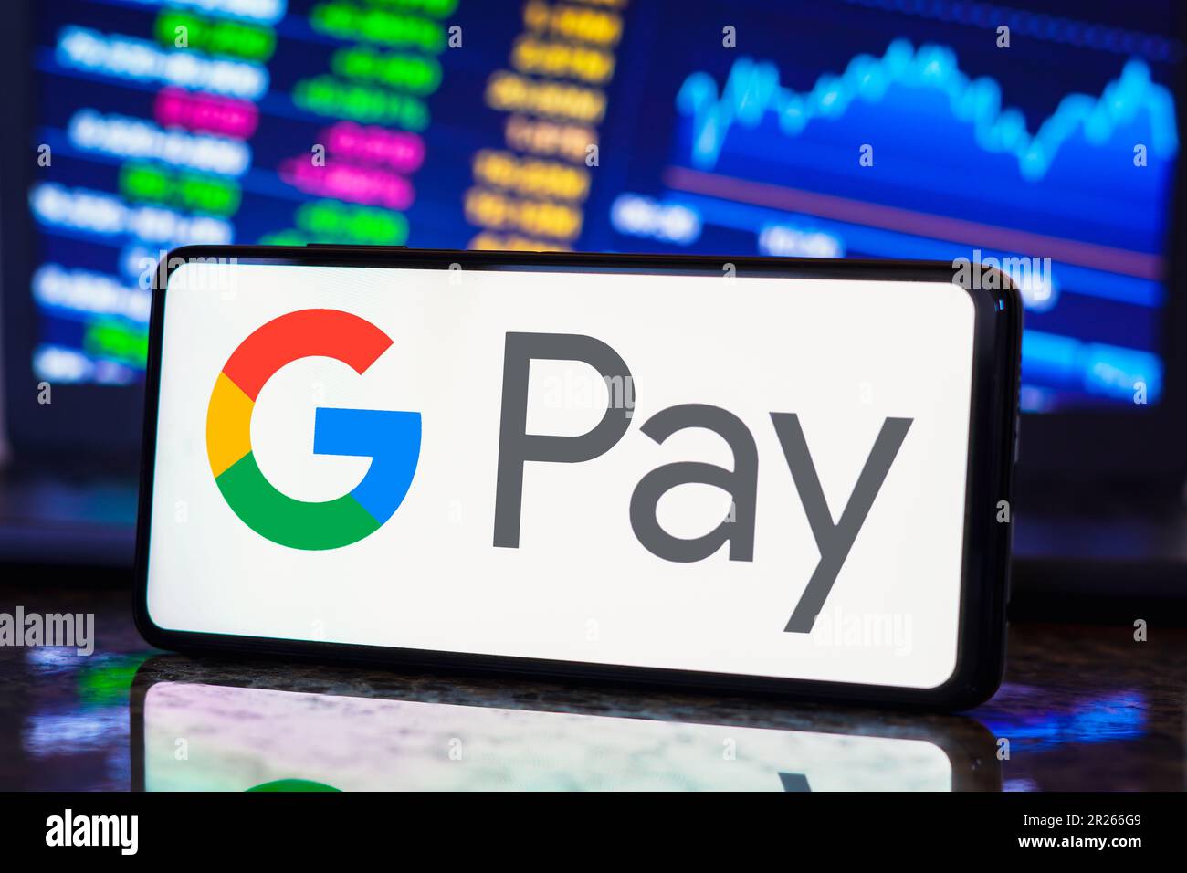 In this photo illustration, the Google Pay logo is displayed on a ...