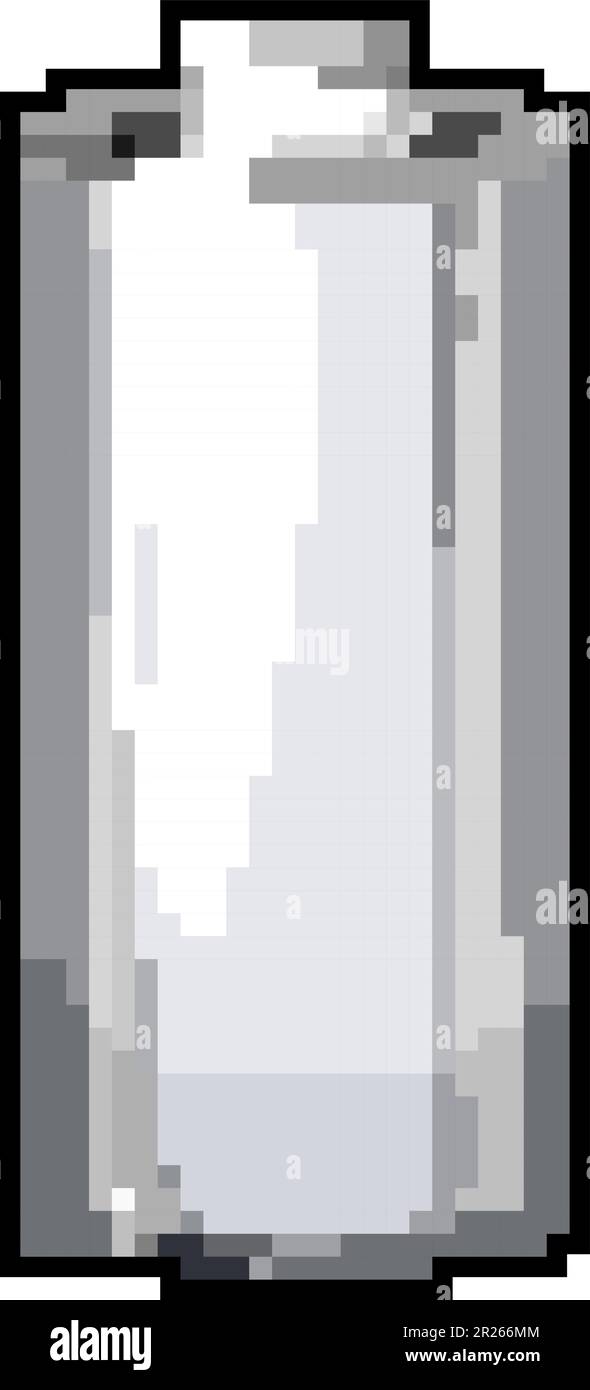 empty battery energy game pixel art vector illustration Stock Vector ...