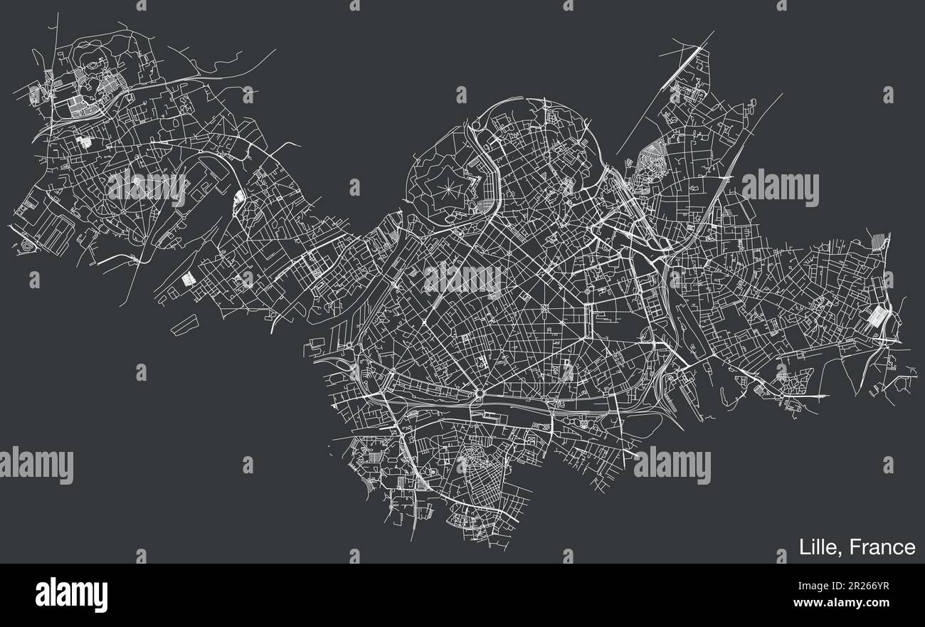 Street roads map of LILLE, FRANCE Stock Vector Image & Art - Alamy