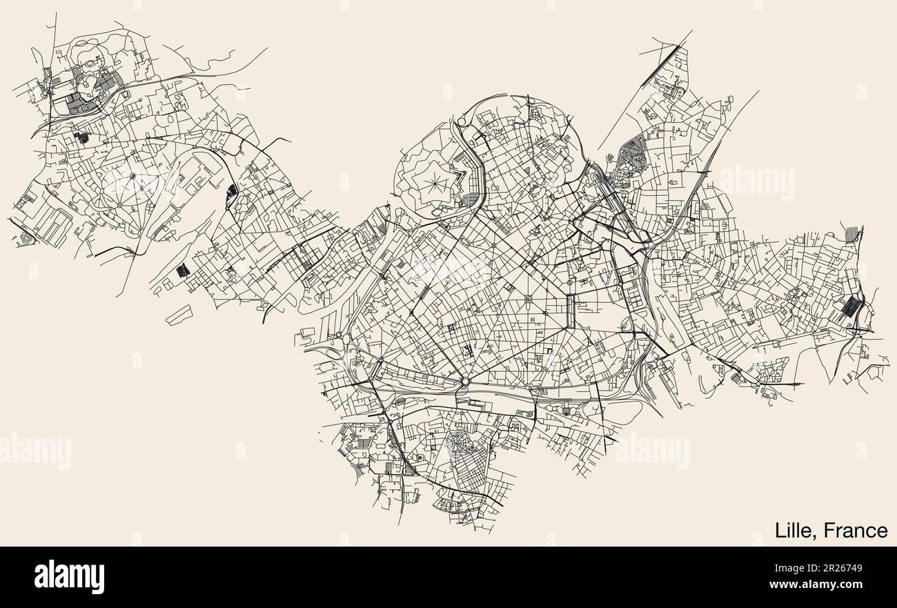 Lille map hi-res stock photography and images - Alamy