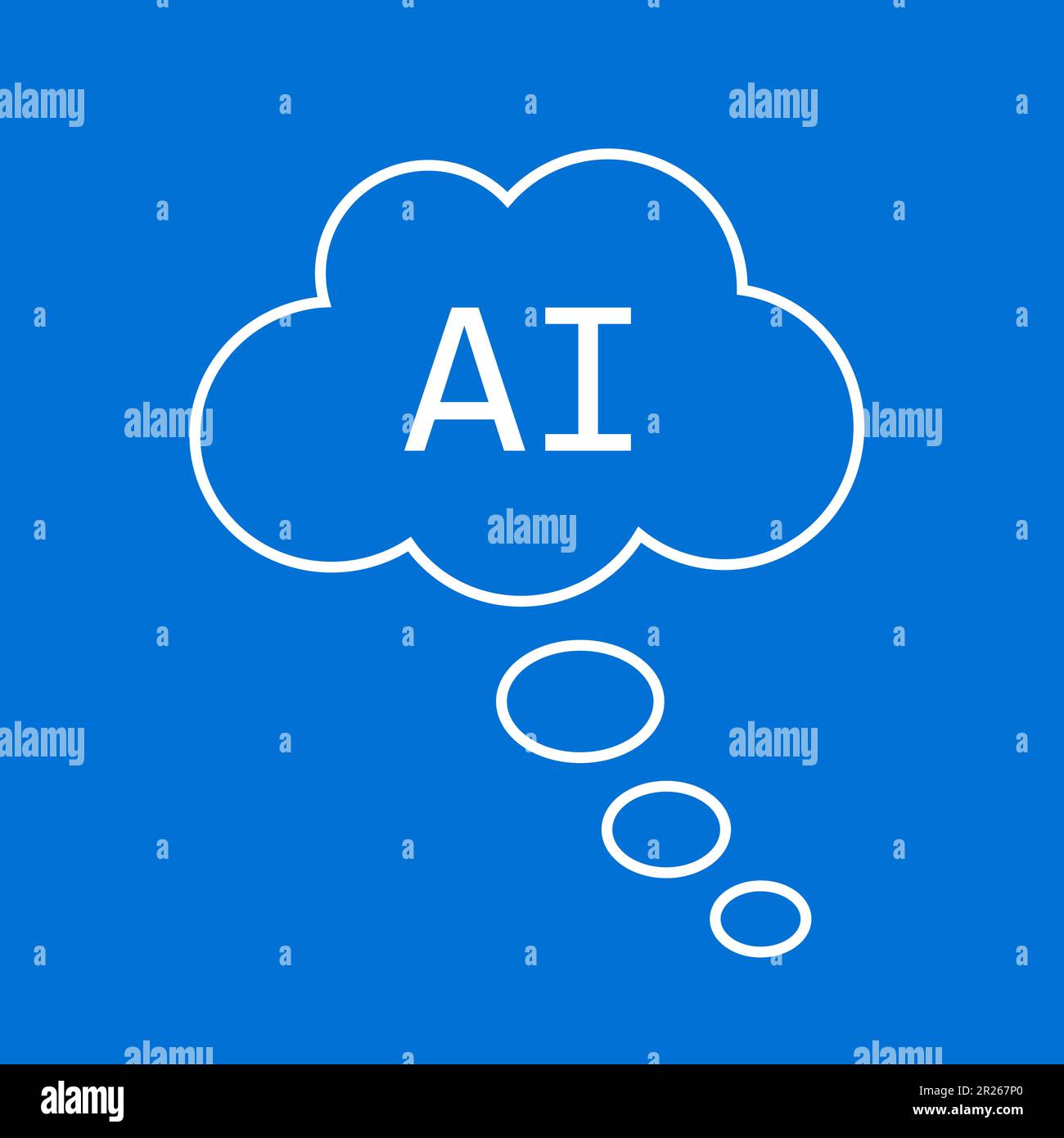 Artificial intelligence and AI. Comics thought bubble with text. Vector ...
