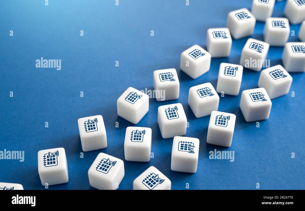 Fast flowing days of the week and month. Months and flow of time. Mark ...