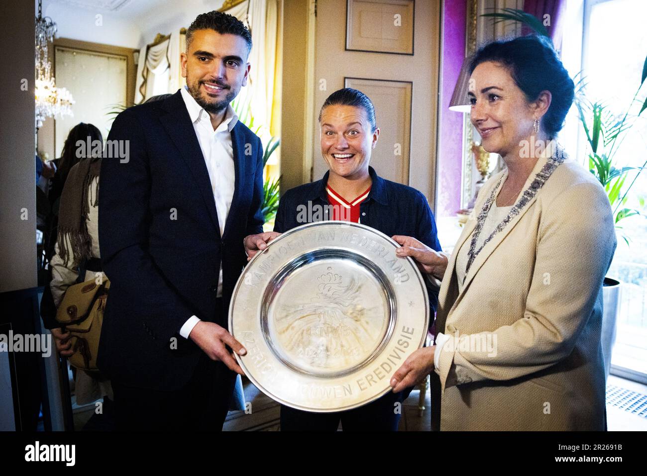 AMSTERDAM - 17/05/2023, Mayor Femke Halsema and alderman for sports ...