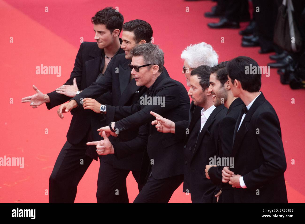 Cannes, France. 17th May, 2023. George Steane, Jose Condessa, Anthony ...