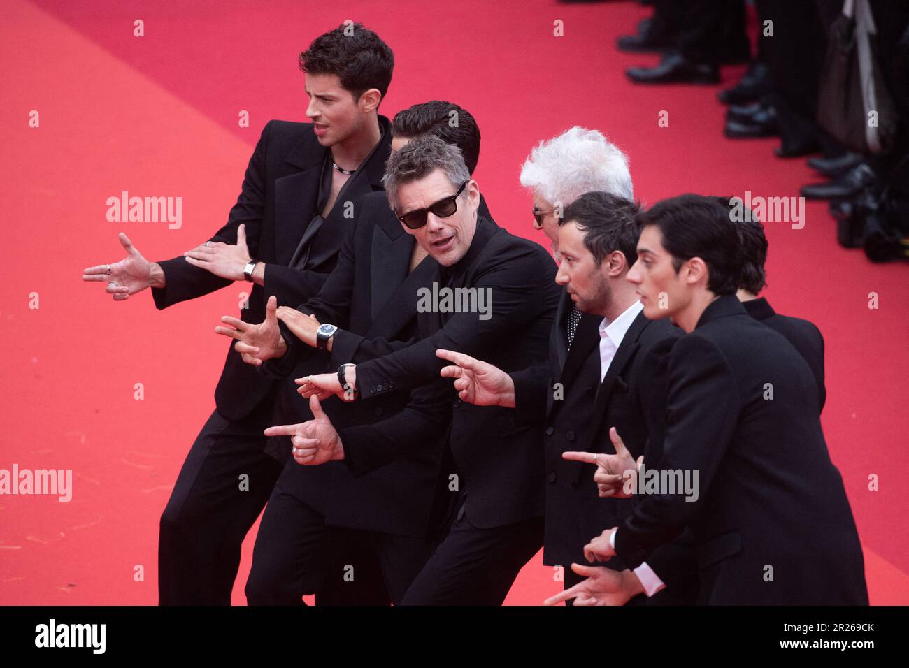 Cannes, France. 17th May, 2023. George Steane, Jose Condessa, Anthony ...