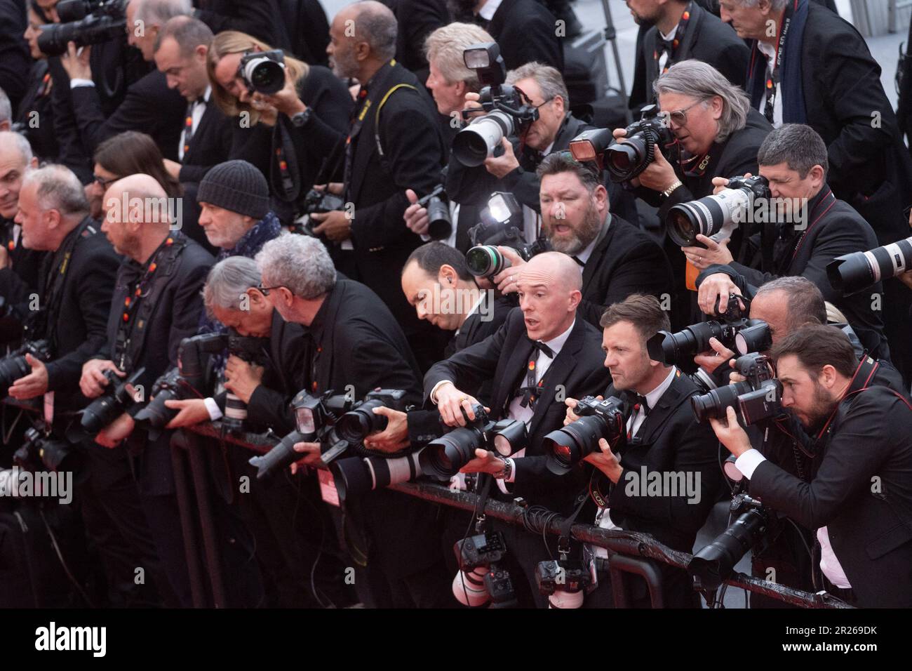 Cannes, France. 17th May, 2023. General atmosphere of the photographers ...