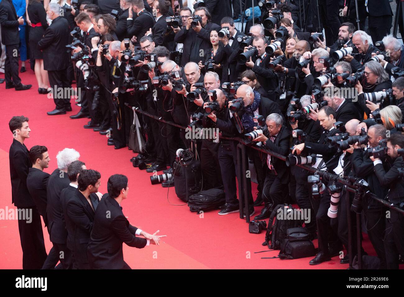Cannes, France. 17th May, 2023. General atmosphere of the photographers ...