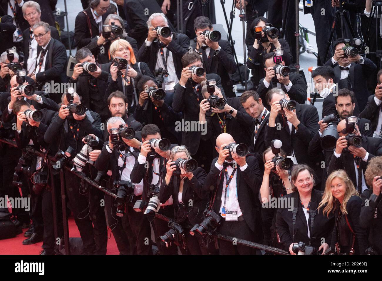Cannes, France. 17th May, 2023. General atmosphere of the photographers ...