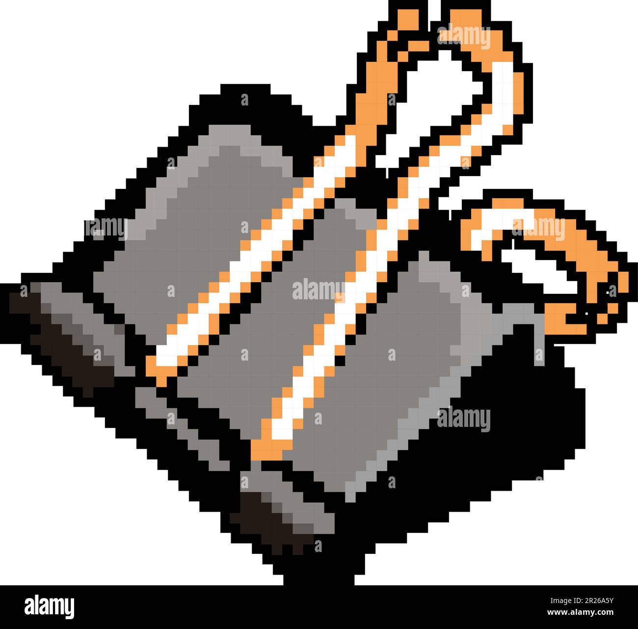 paperclip binder clip game pixel art vector illustration Stock Vector ...