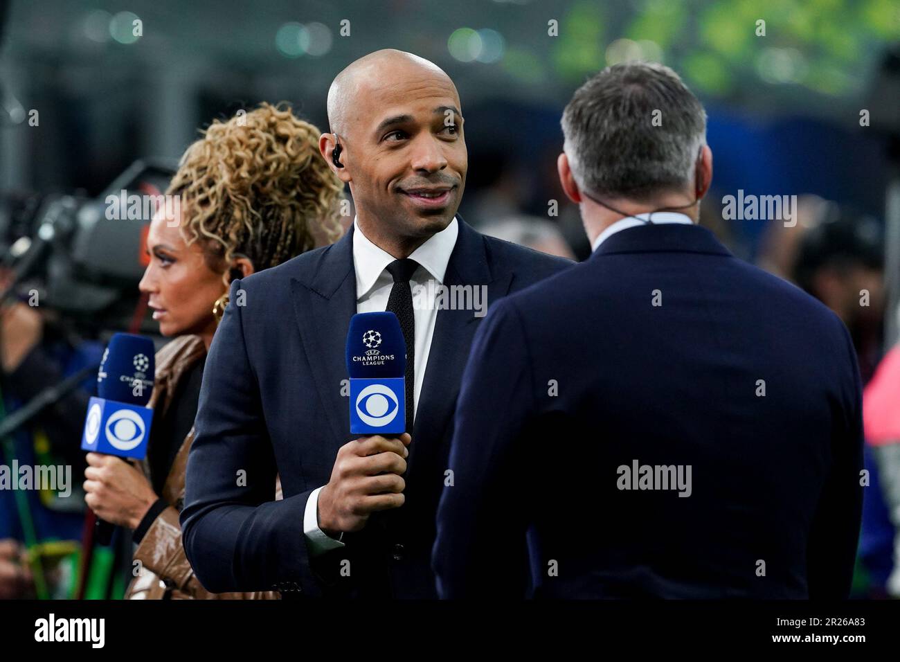 Milan, Italy. 16th May, 2023. Arsenal former player Thierry Henry looks ...