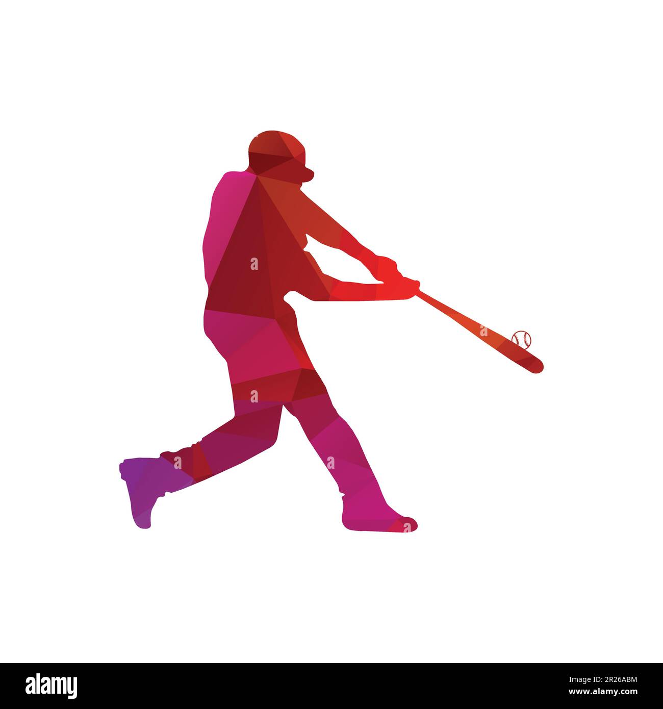 Baseball hitting a ball concept swinging a bat very fast vector ...
