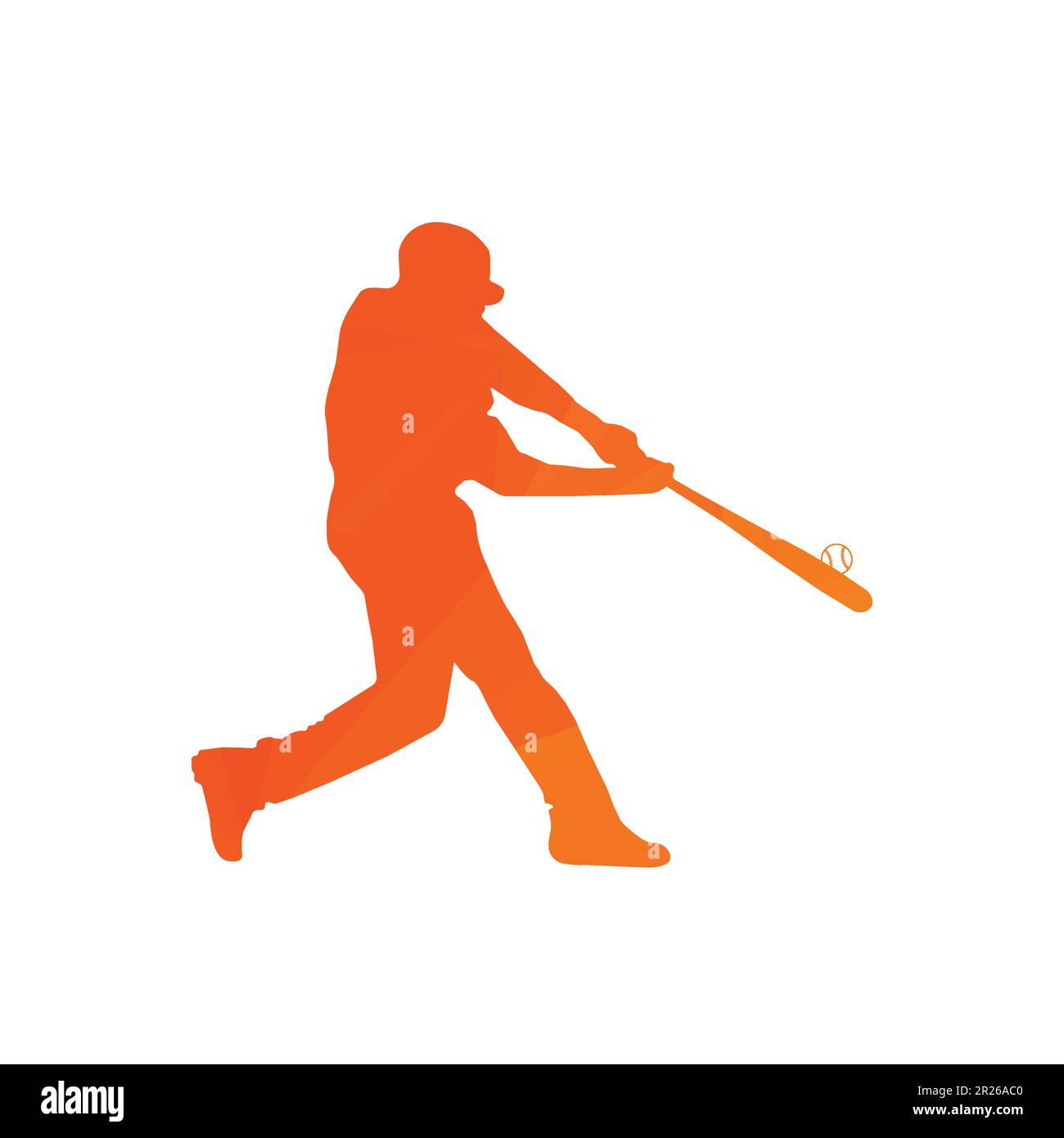 Baseball hitting a ball concept swinging a bat very fast vector ...