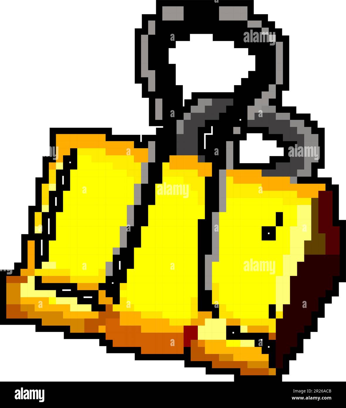 accessory binder clip game pixel art vector illustration Stock Vector ...