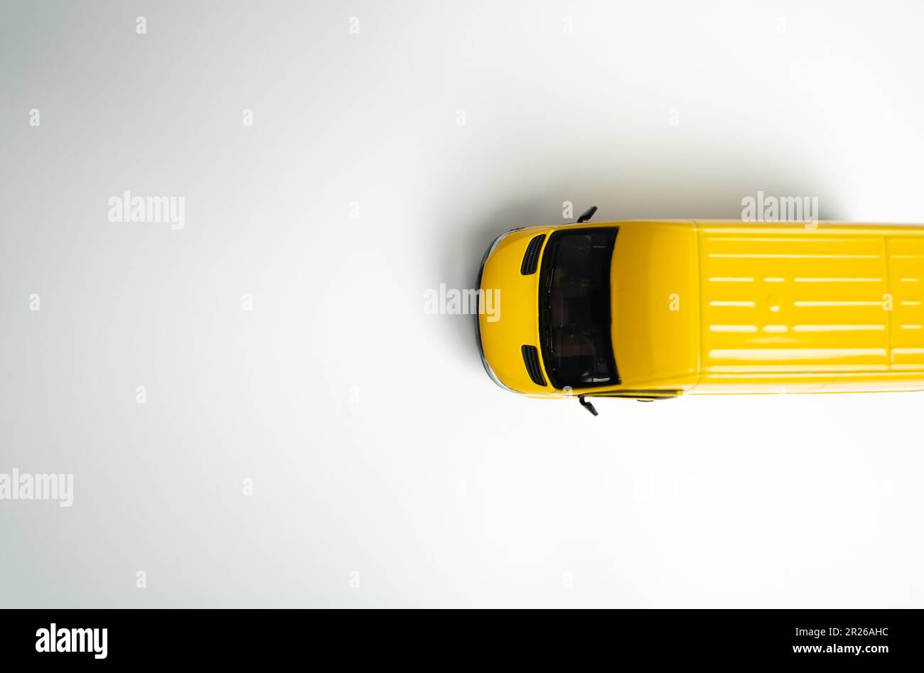 Yellow delivery van. Efficiency, speed, and reliability in ...