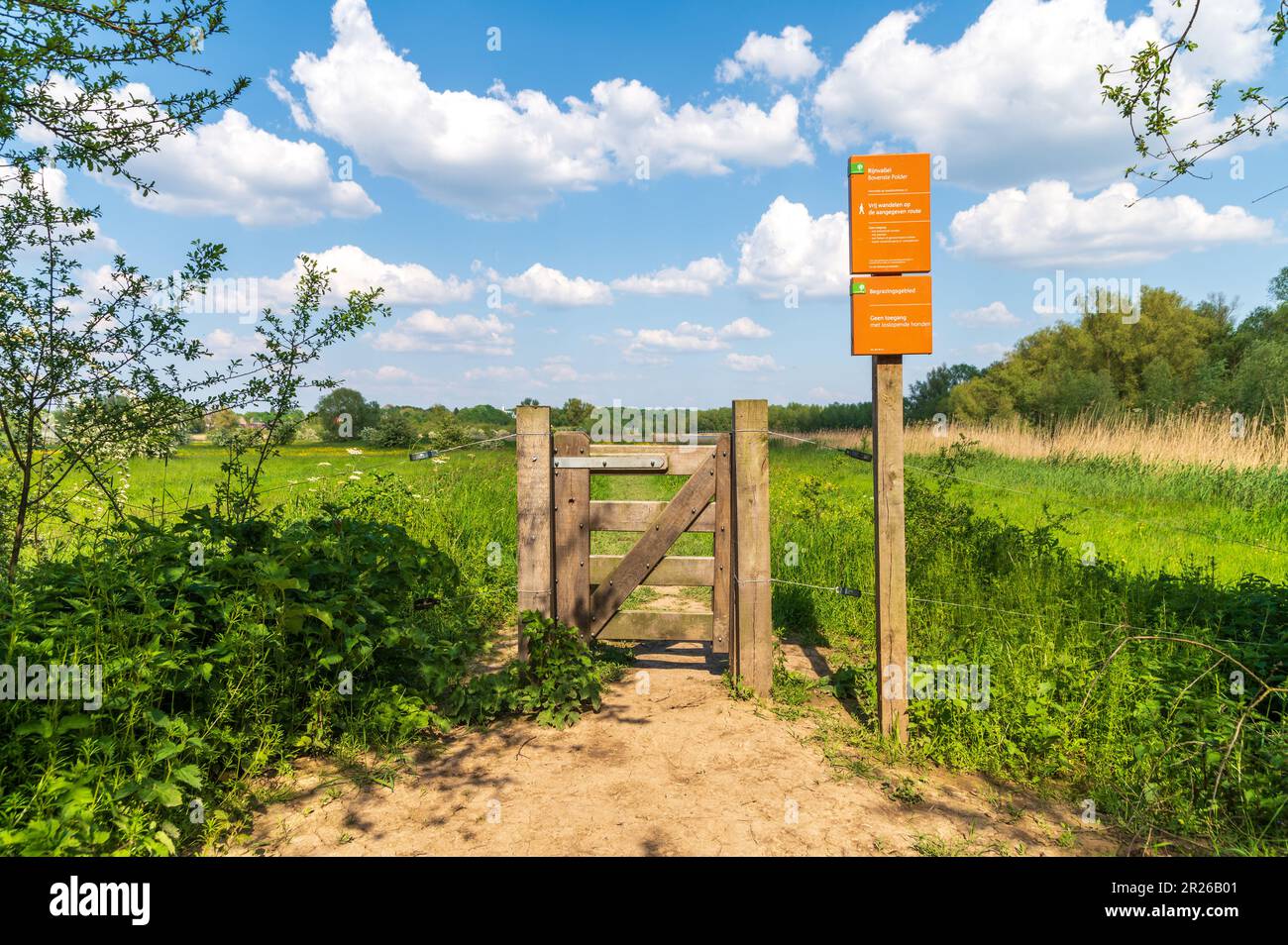Entrance to a nature reserve in the Netherlands Stock Photo - Alamy
