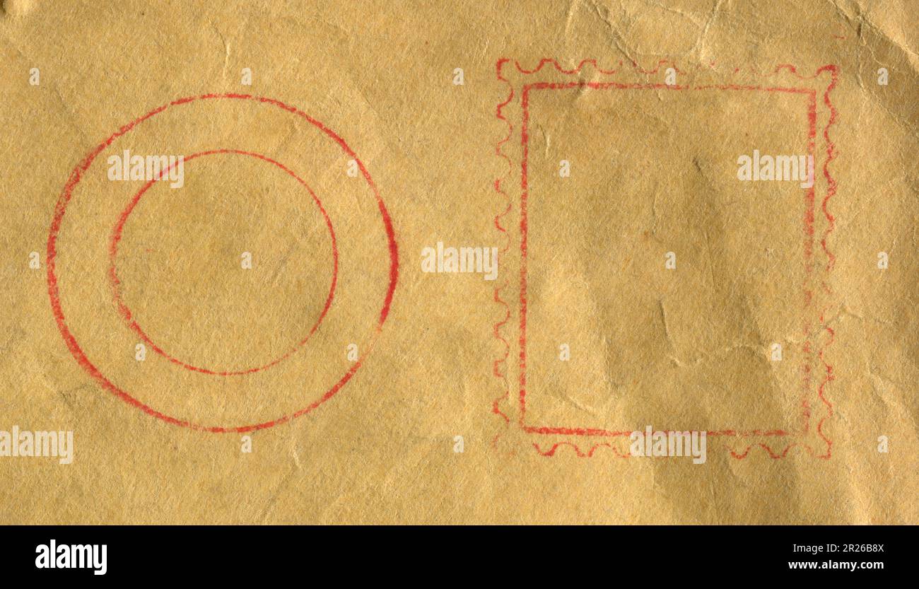 front view extreme closeup of craft antique brown paper with empty old ...