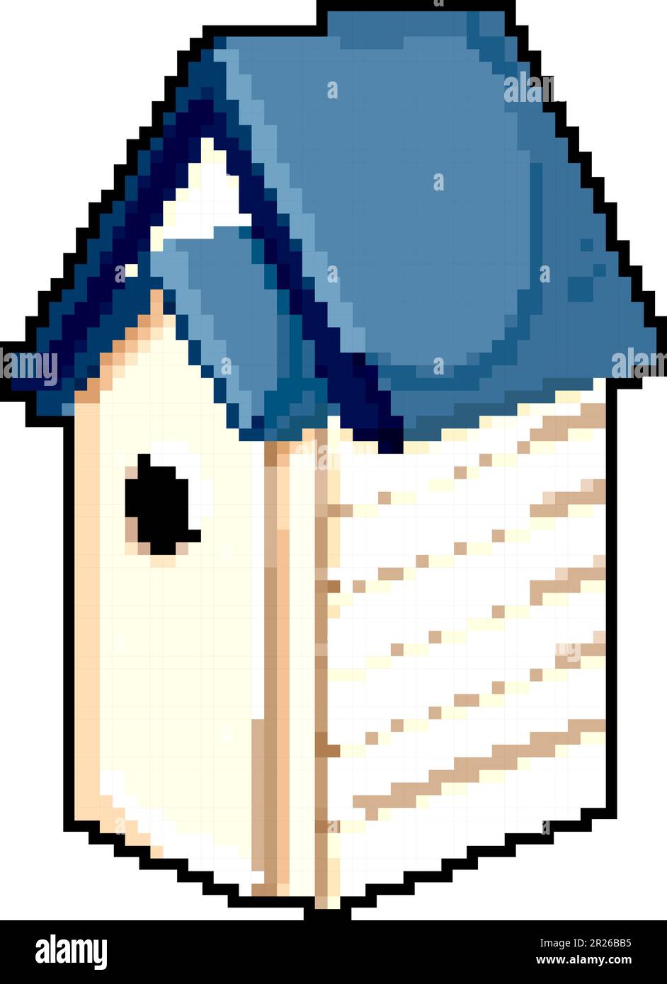 spring bird house game pixel art vector illustration Stock Vector Image ...