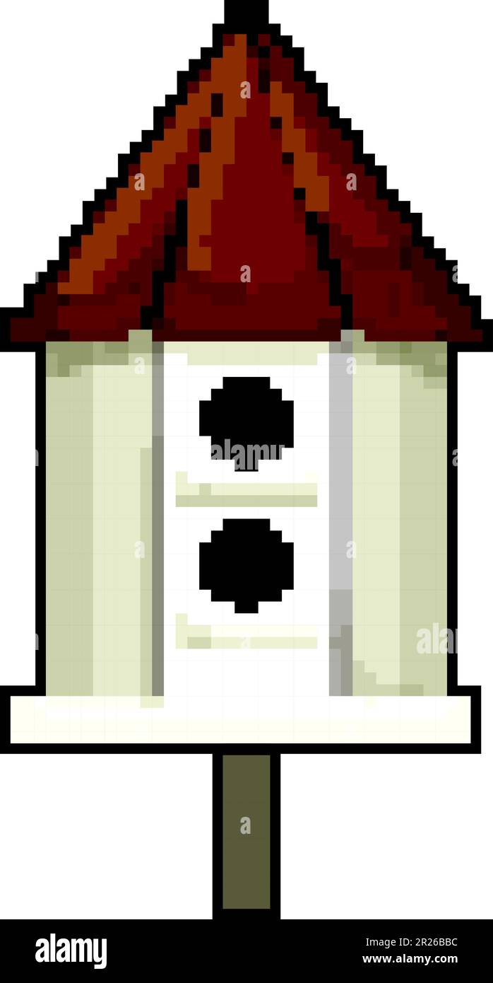 home bird house game pixel art vector illustration Stock Vector Image ...