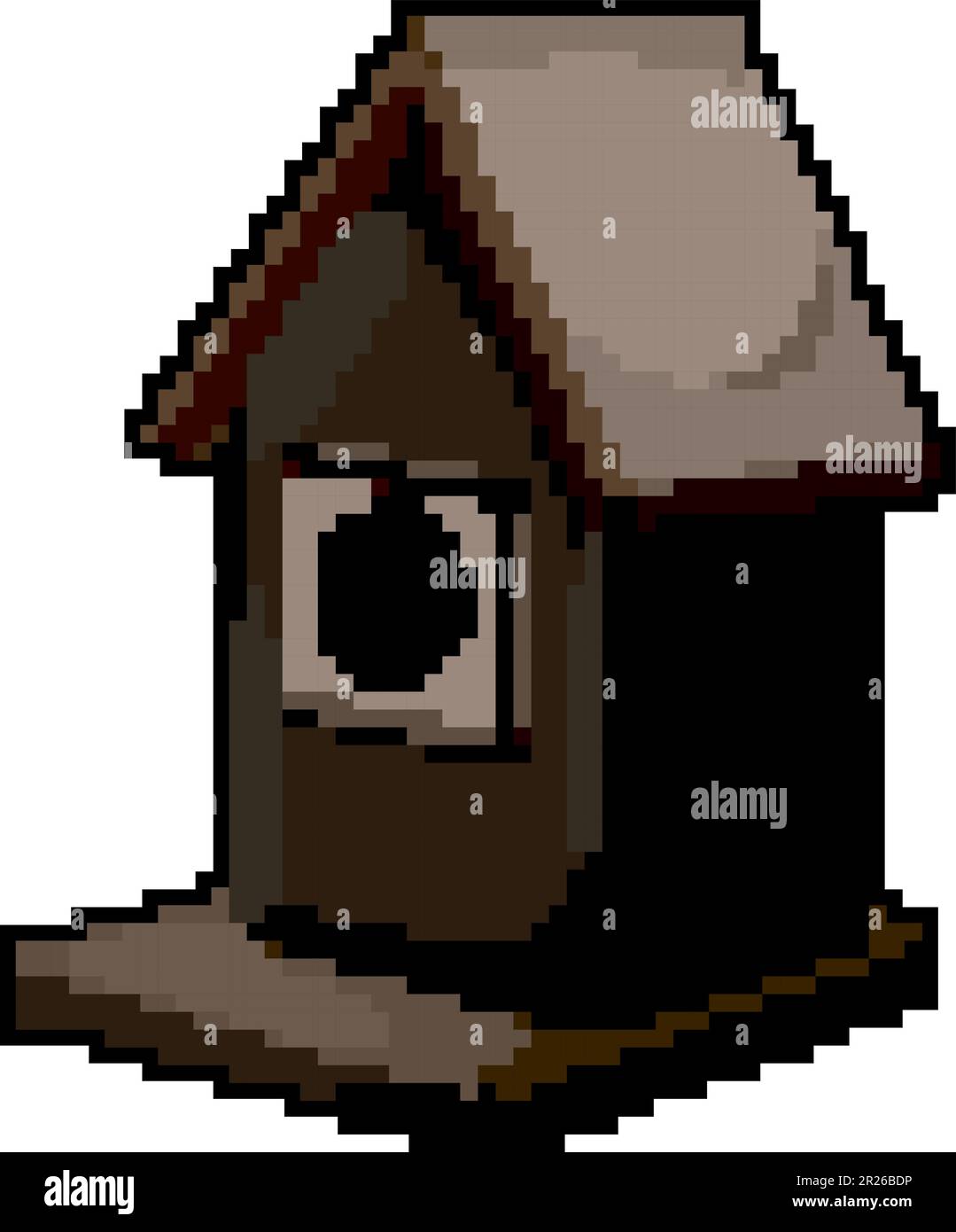 branch bird house game pixel art vector illustration Stock Vector Image ...