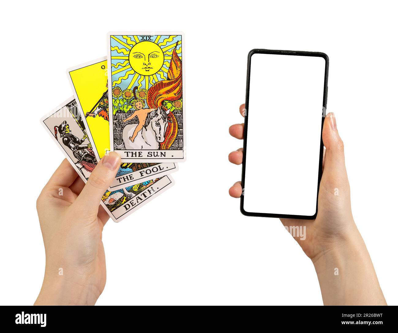 Berlin Germany May 16 2023 Tarot reading and mobile phone mockup in ...