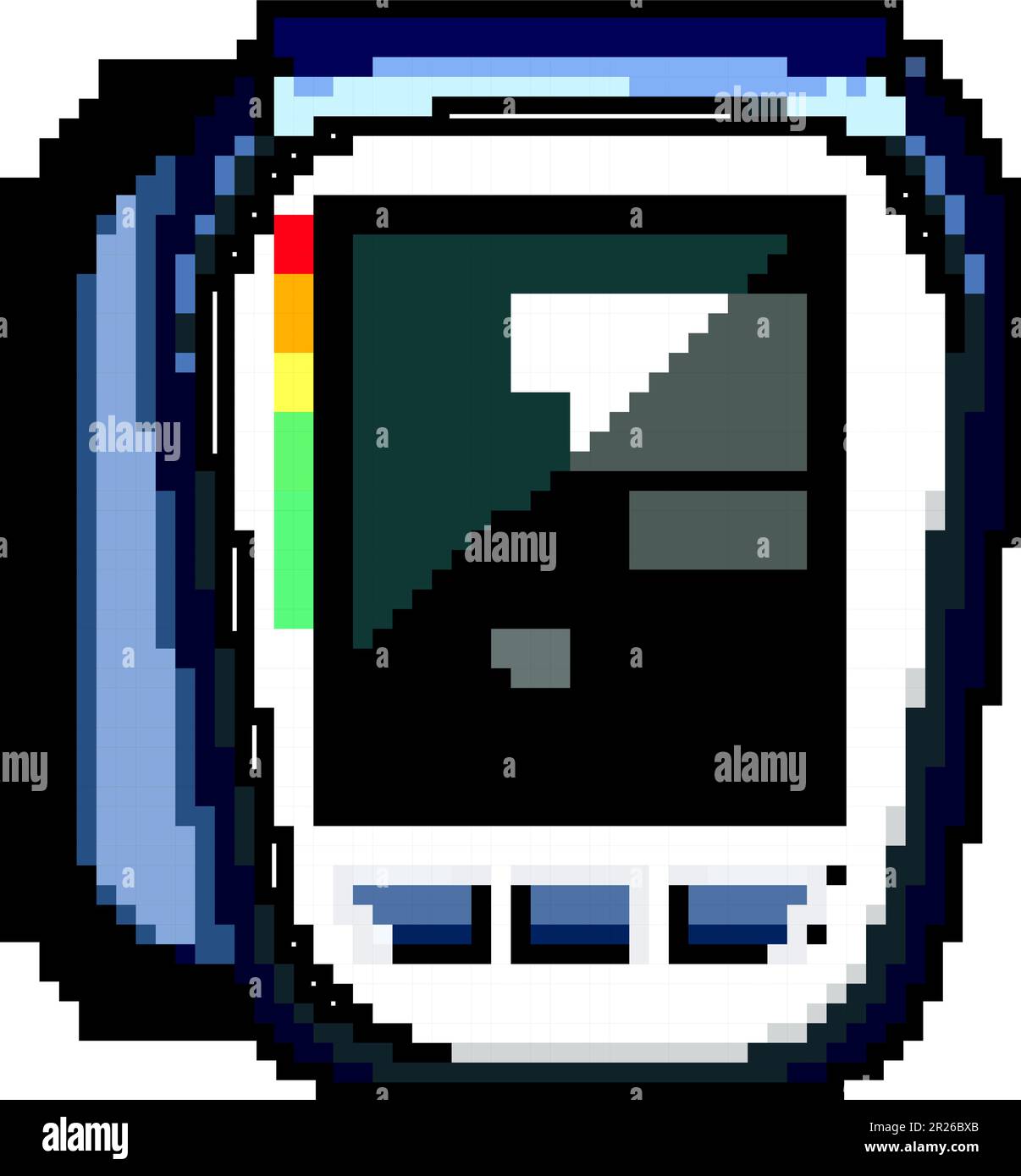 pulse blood pressure monitor game pixel art vector illustration Stock ...