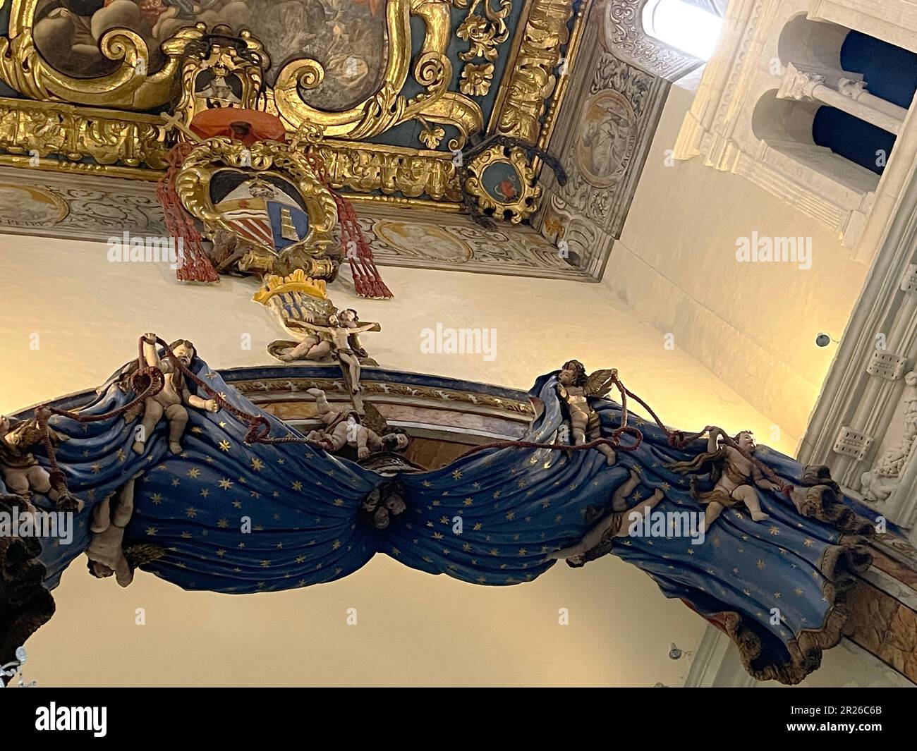 Gravina, Italy. Interior of the Roman Catholic Cathedral. The triumphal ...