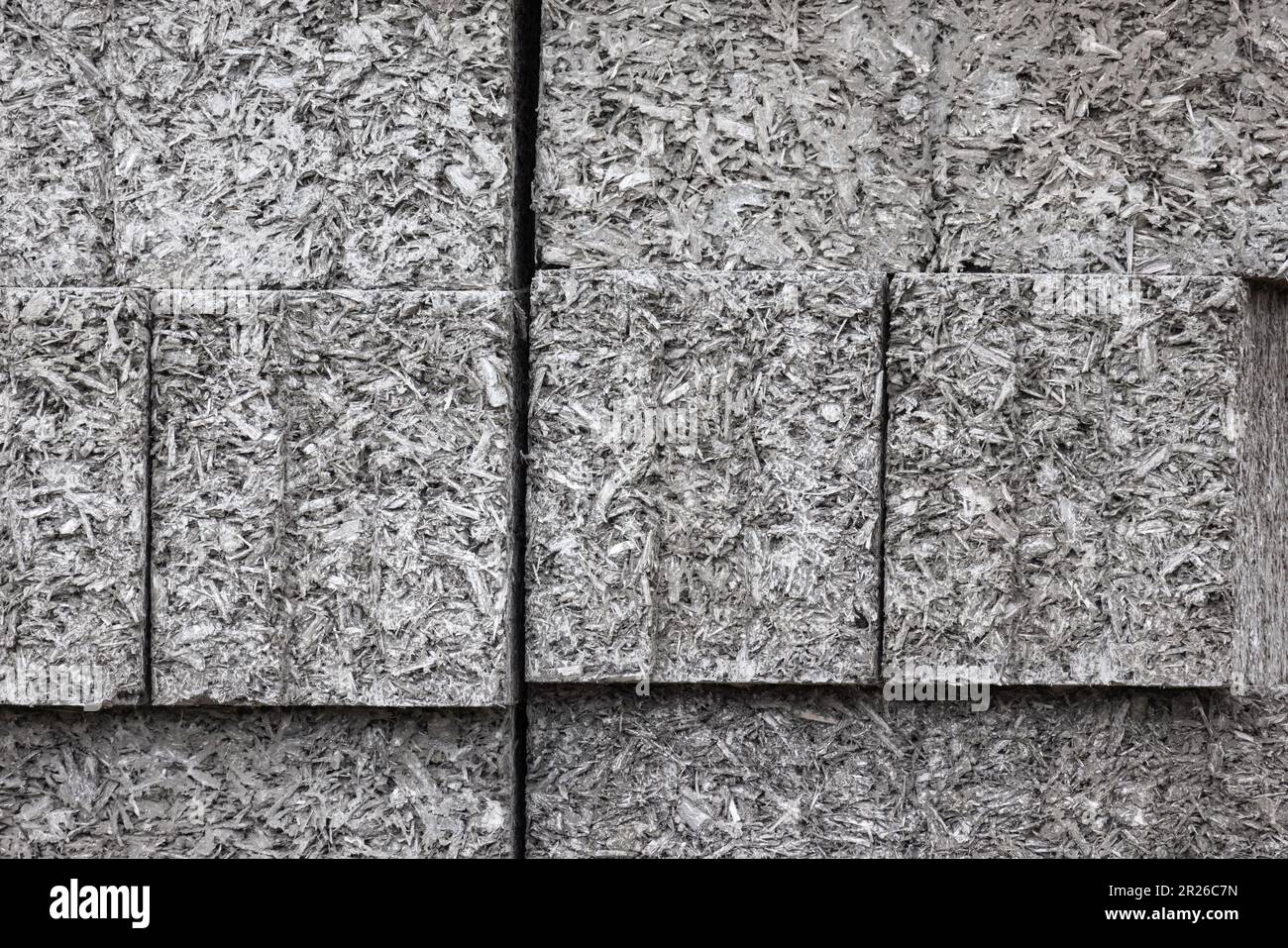 Stacked arbolite blocks, this construction materialis lightweight ...