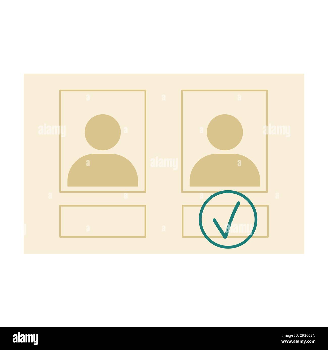 Ballot paper with two candidates. Elections concept. Vector ...