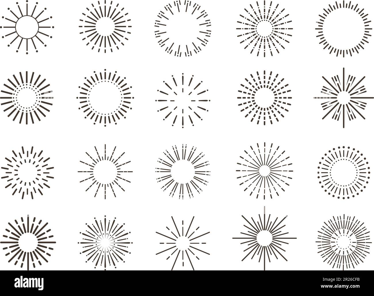Graphical abstract sunburst, hipster sun rays in circles. Burst, line ...