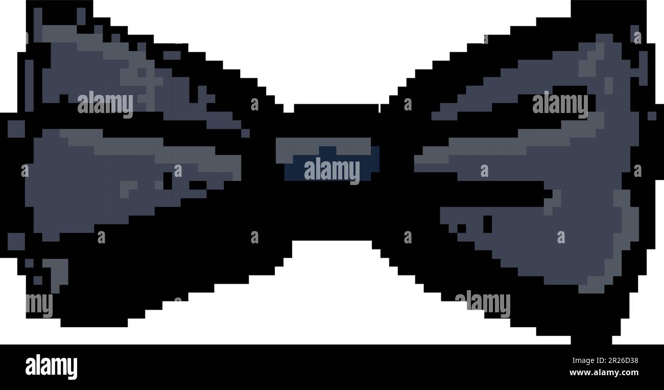 black bow tie game pixel art vector illustration Stock Vector Image ...