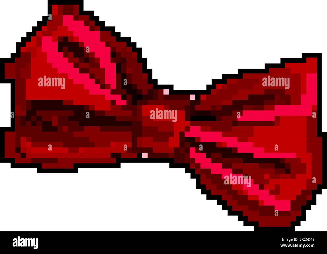 male bow tie game pixel art vector illustration Stock Vector Image ...