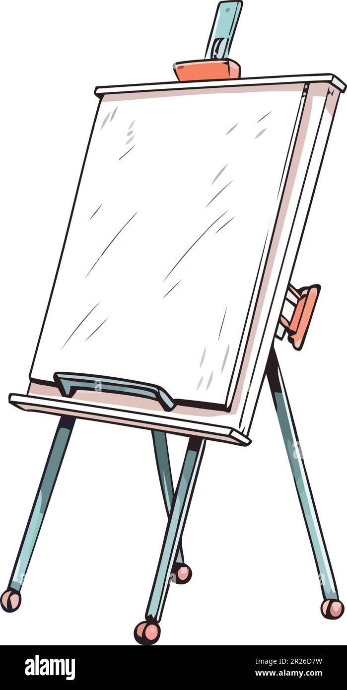 Art creativity cartoon easel Stock Vector Image & Art - Alamy