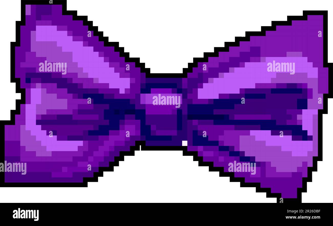 elegant bow tie game pixel art vector illustration Stock Vector Image ...