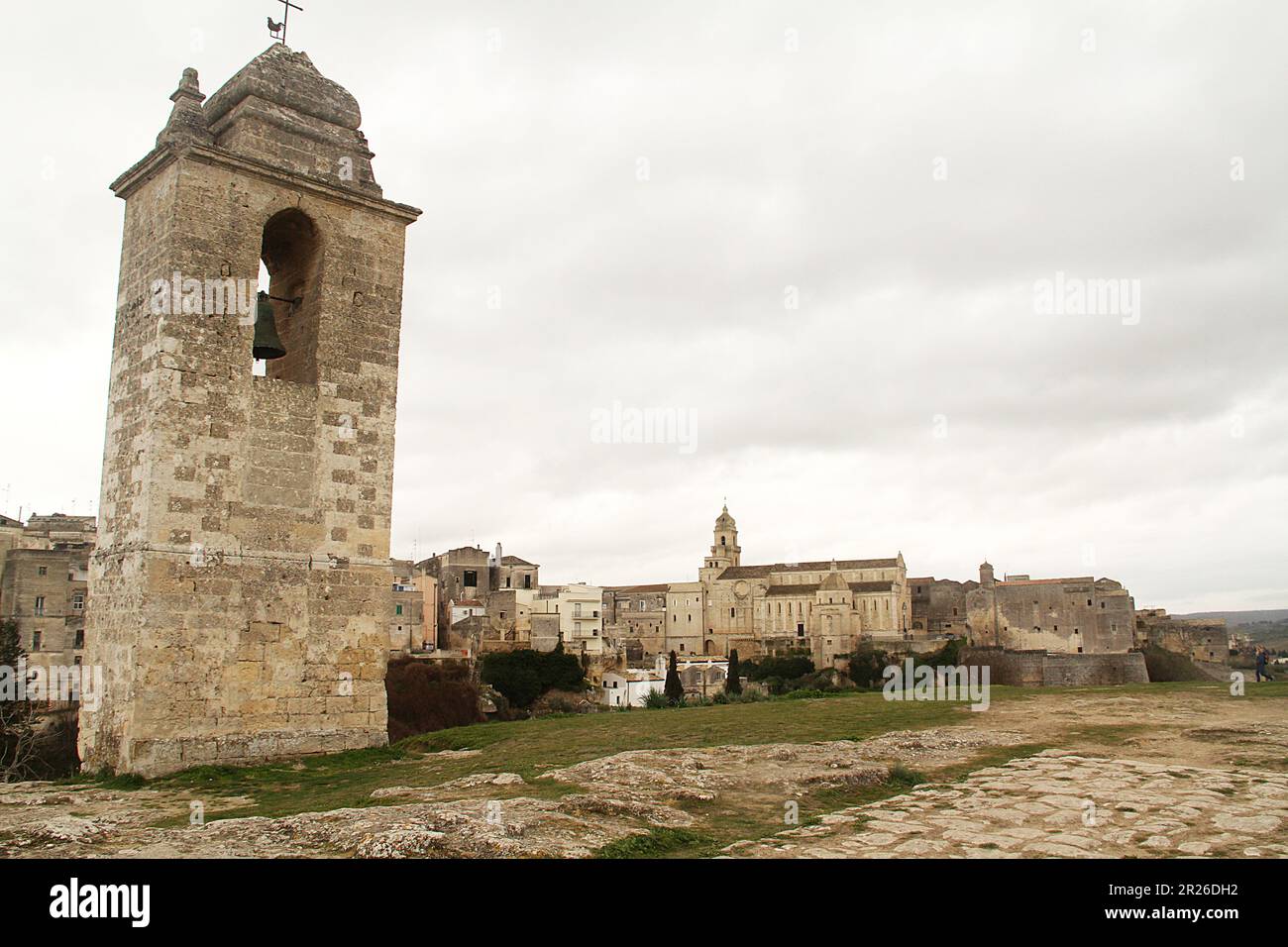 Gravina in Puglia, Italy. The bell tower of Chiesa Rupestre Madonna ...