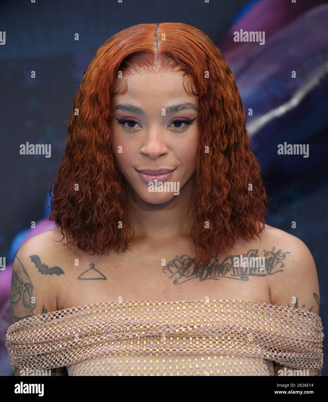 London, UK. Yinka Bokini at The Little Mermaid UK Premiere. Odeon Luxe ...