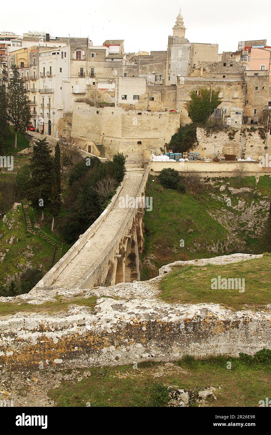 Gravina in Puglia, Italy. Ponte Acquedotto, a historical landmark from ...