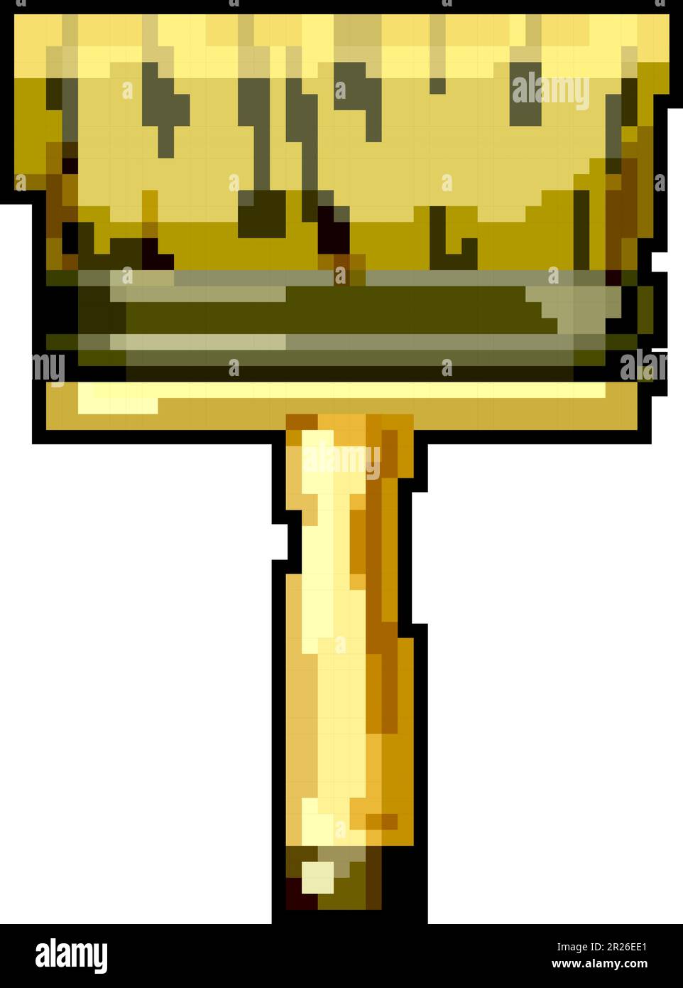 dirty brush paint game pixel art vector illustration Stock Vector Image ...