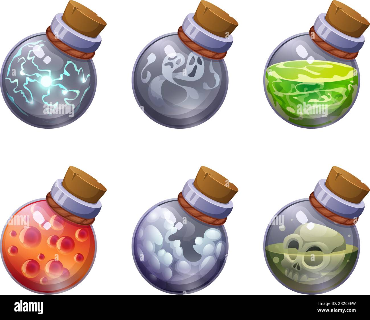 Magic venom. Transparent glass fairytale alchemy elixir bottles exact ...