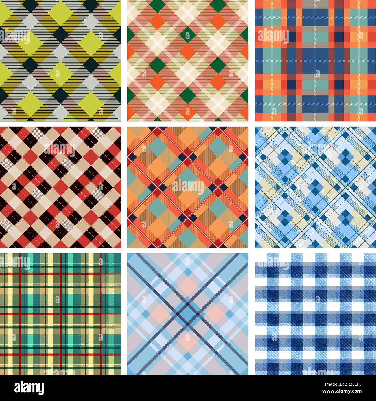 Tartan texture. Seamless background with square geometrical tartan ...