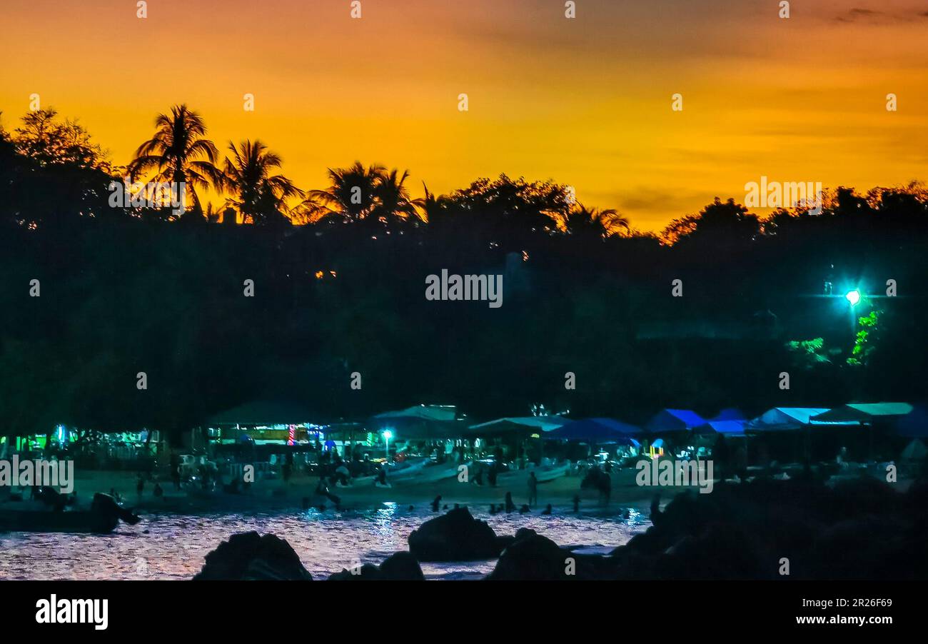 Beautiful stunning colorful and golden sunset in yellow orange red on ...