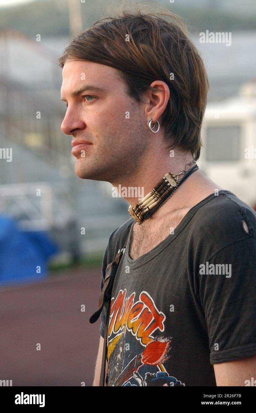 Arezzo Italy 2002 07 04 Courtney Taylor Taylor Singer And Guitarist Of The Dandy Warhols In