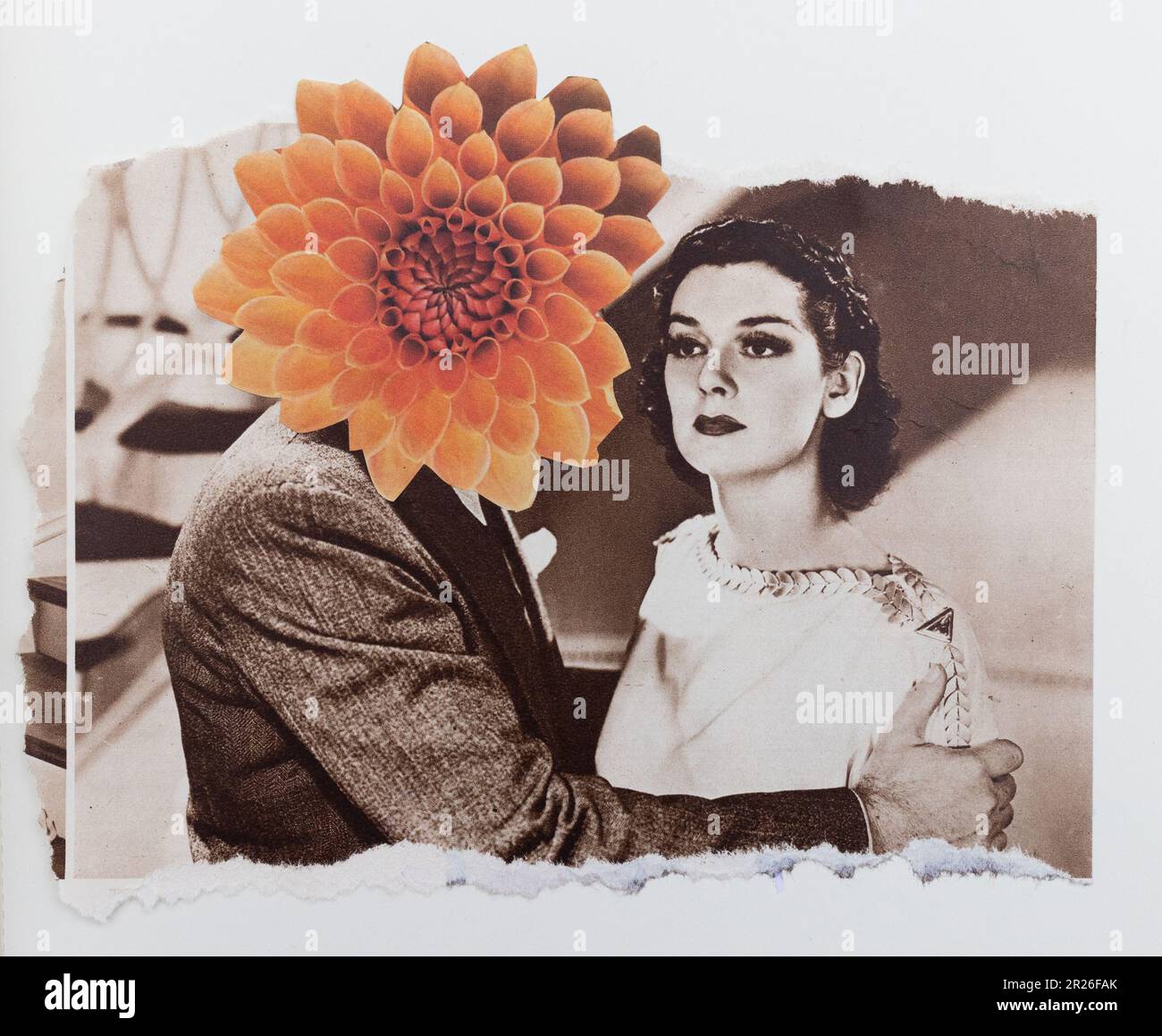 London, UK. May 13, 2023. A photograph of a hand cut surrealist style ...