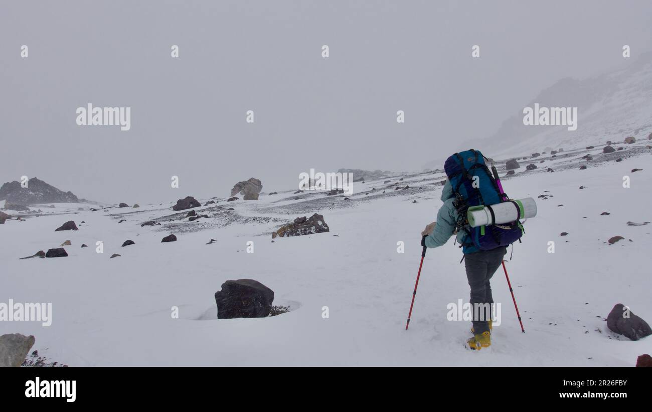 Whiteout in the mountains hi-res stock photography and images - Alamy
